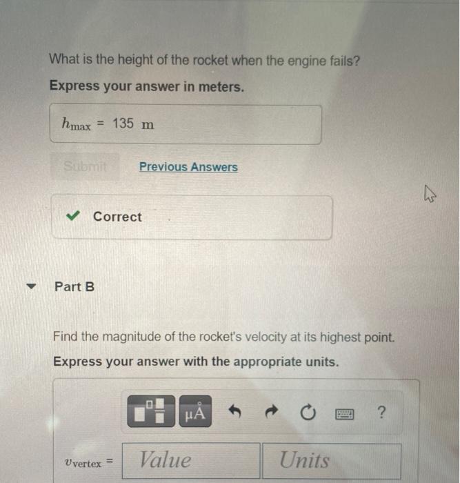 Solved A rocket blasts off vertically from rest on the | Chegg.com