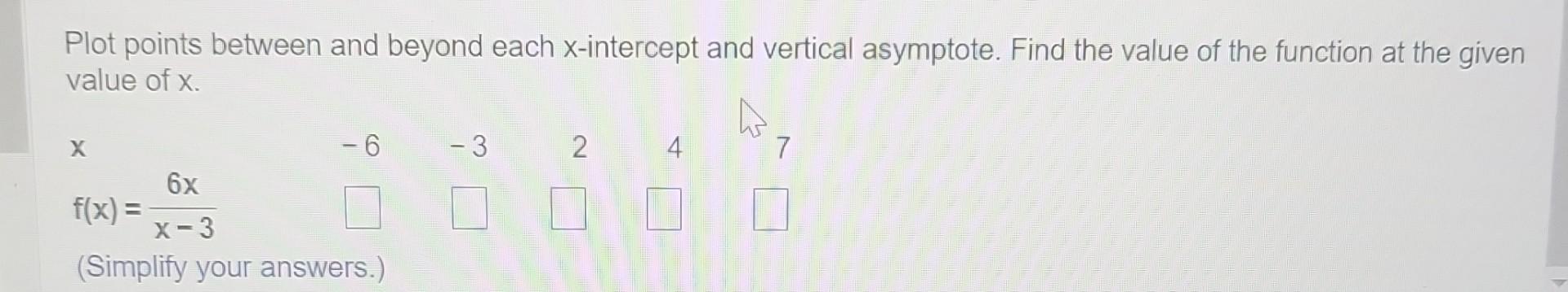 Solved Plot points between and beyond each x-intercept and | Chegg.com