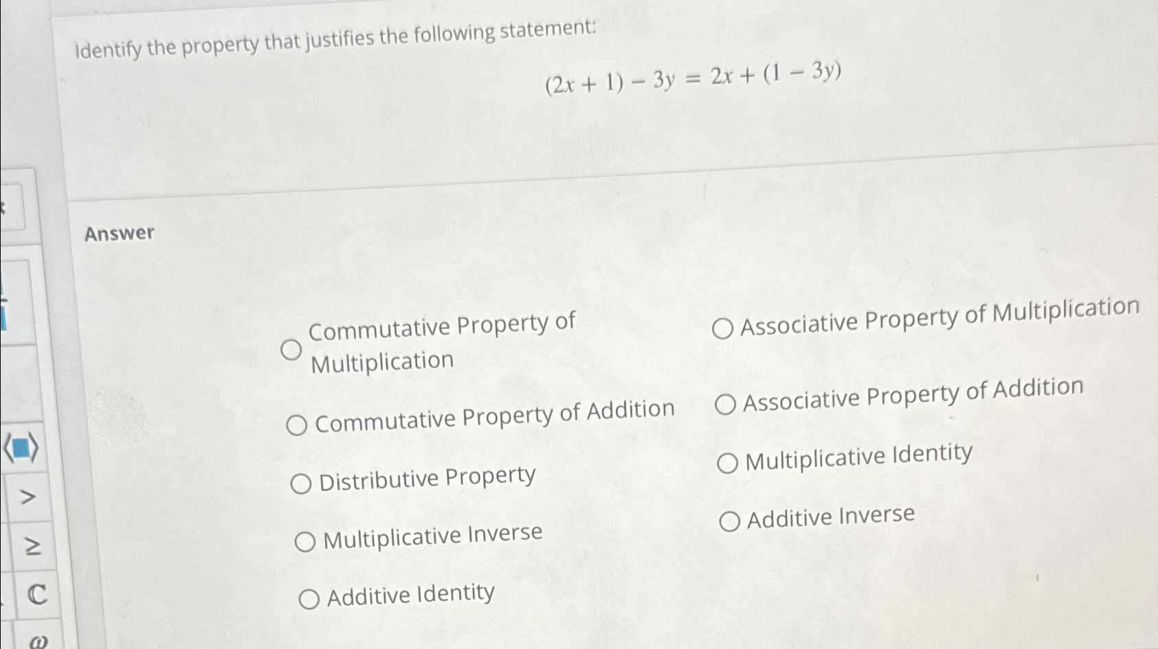 Solved Identify the property that justifies the following | Chegg.com
