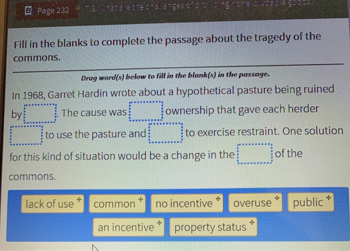 Solved @ Page 232 derecelengeses an g Fill in the blanks to | Chegg.com