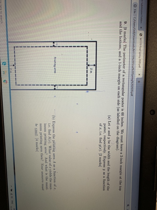 Solved Submission Folders X M1170 Final Spring 2020.pdf x + | Chegg.com Solved Submission Folders X M1170 Final Spring 2020.pdf x + | Chegg.com