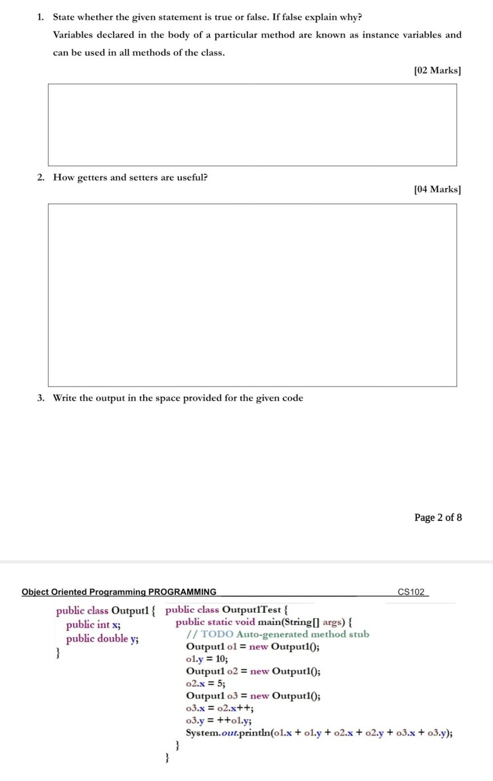 Solved 1 State Whether The Given Statement Is True Or 5408