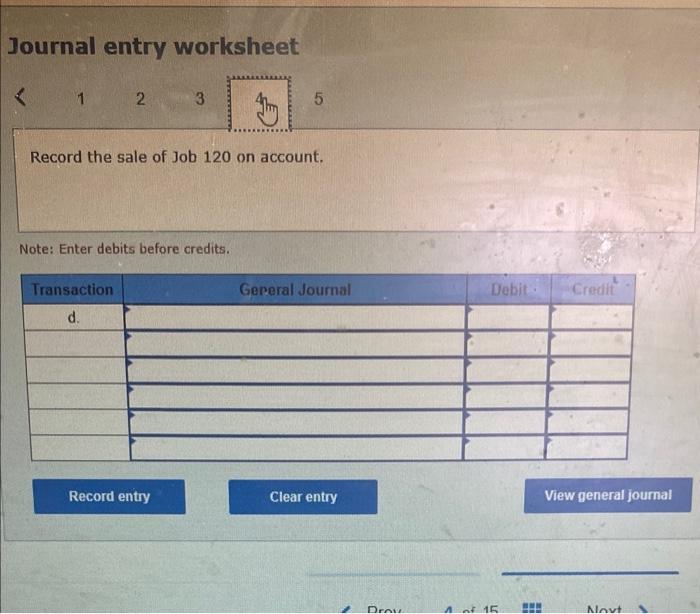 Solved Custom Cabinetry has one job in process (Job 120) as | Chegg.com
