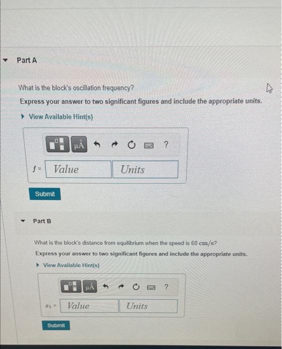 Solved A 180 g block hangs from a spring with spring | Chegg.com