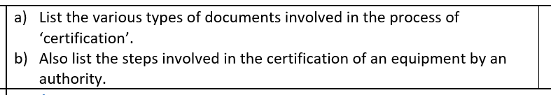 Solved a) ﻿List the various types of documents involved in | Chegg.com