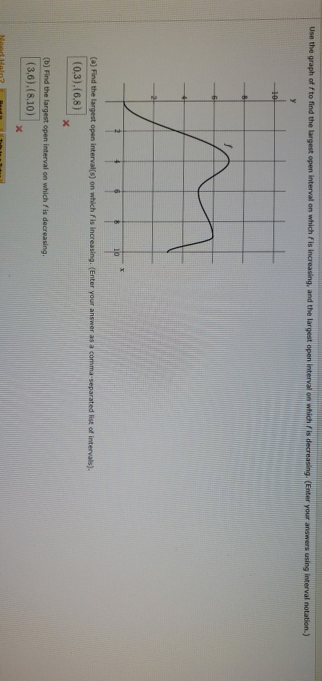 Solved Use the graph of F to find the largest open interval | Chegg.com