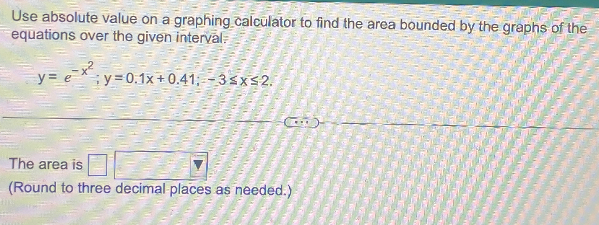 Solved Use absolute value on a graphing calculator to find | Chegg.com
