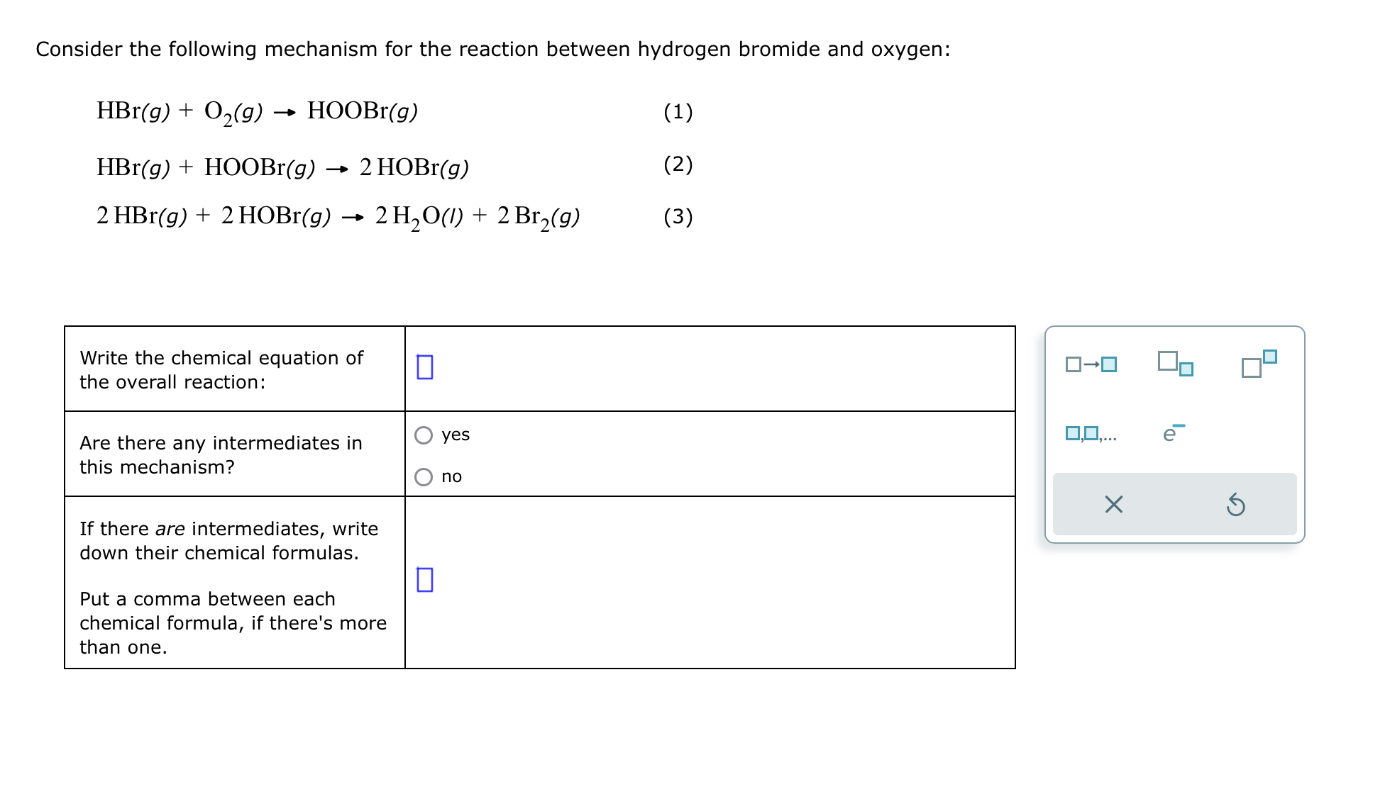 Solved Consider the following mechanism for the reaction | Chegg.com