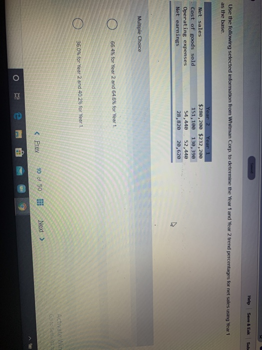 Solved Help Save & Exit Sub Use the following selected | Chegg.com