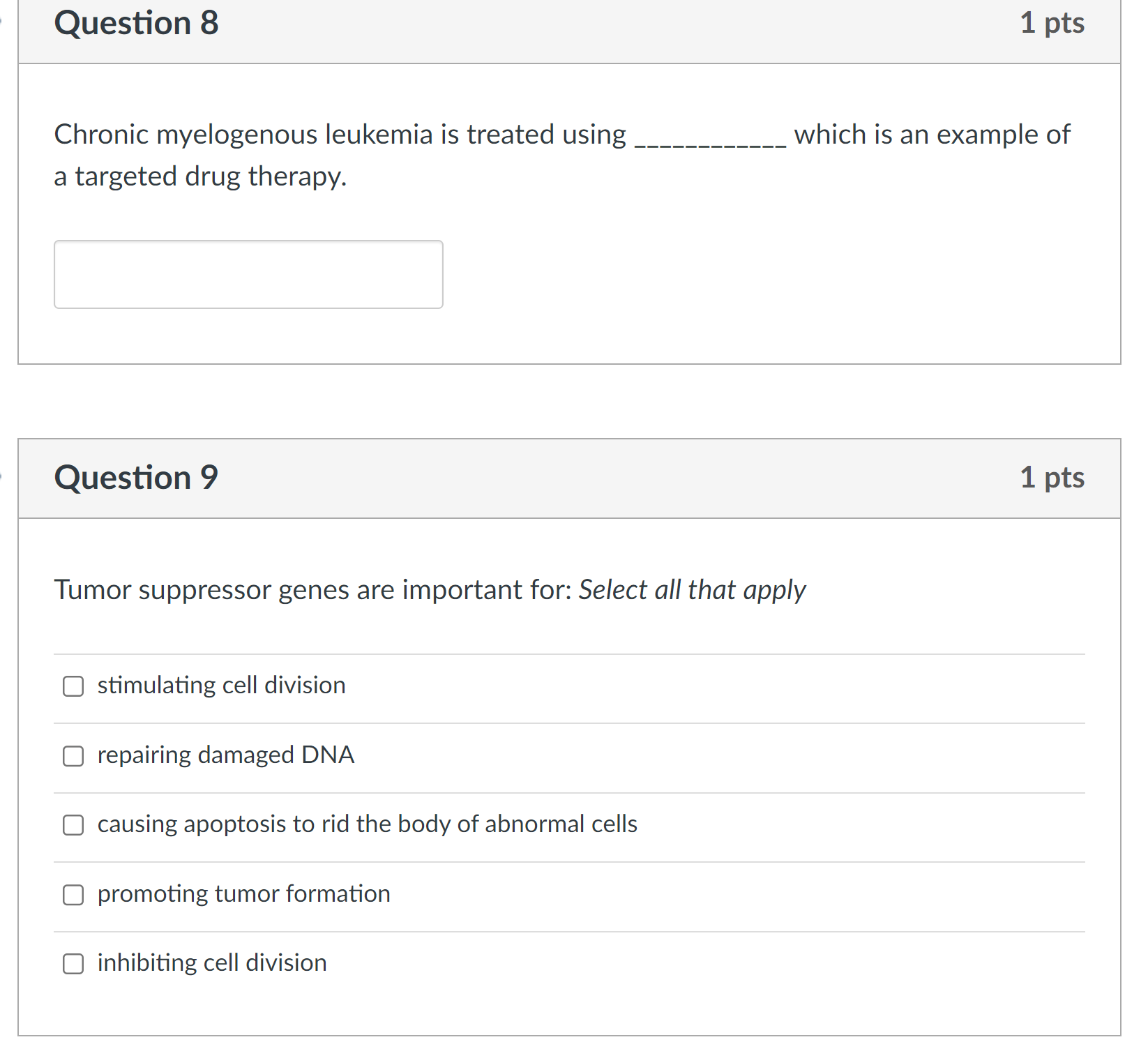 Solved Question 8Chronic myelogenous leukemia is treated | Chegg.com