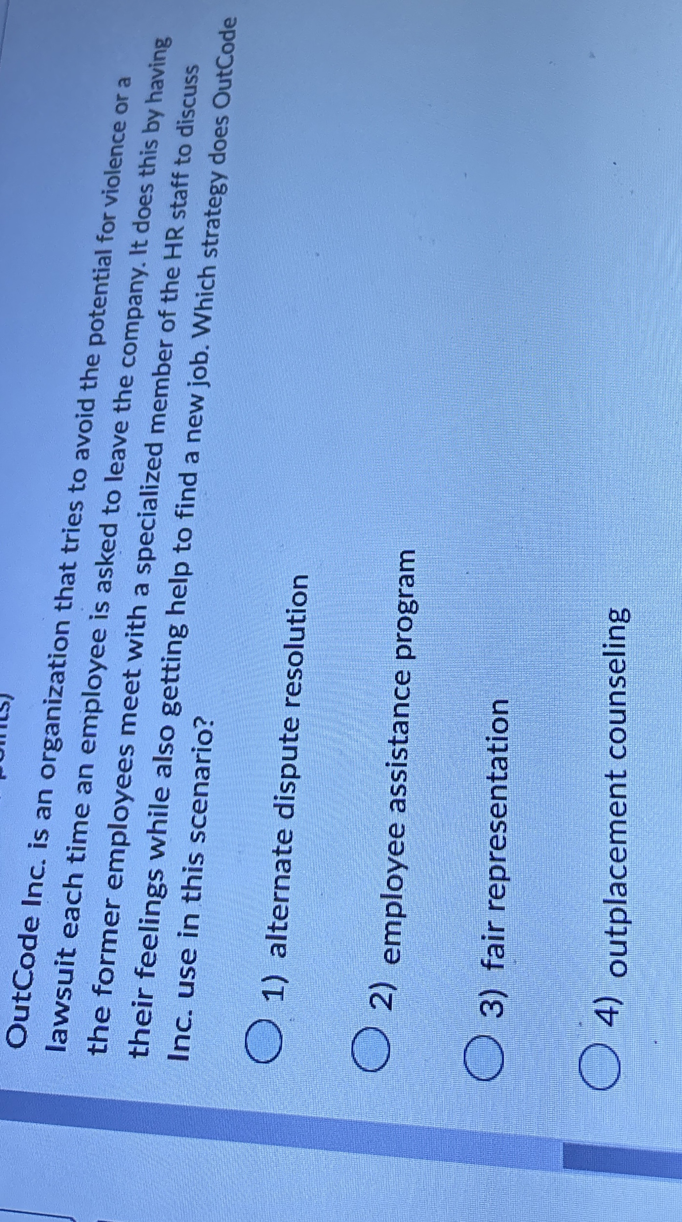 Solved OutCode Inc. is an organization that tries to avoid | Chegg.com