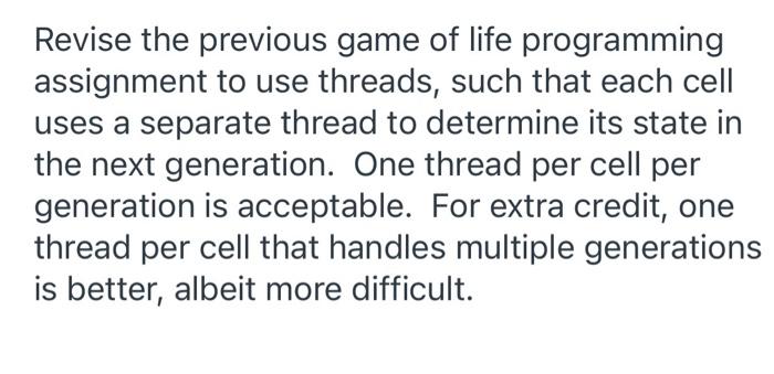 Solved John Conway's Game of Life Write a Java program to | Chegg.com