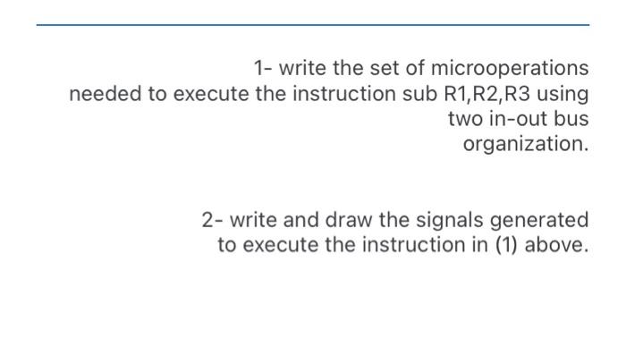 Solved 1- write the set of microoperations needed to execute | Chegg.com