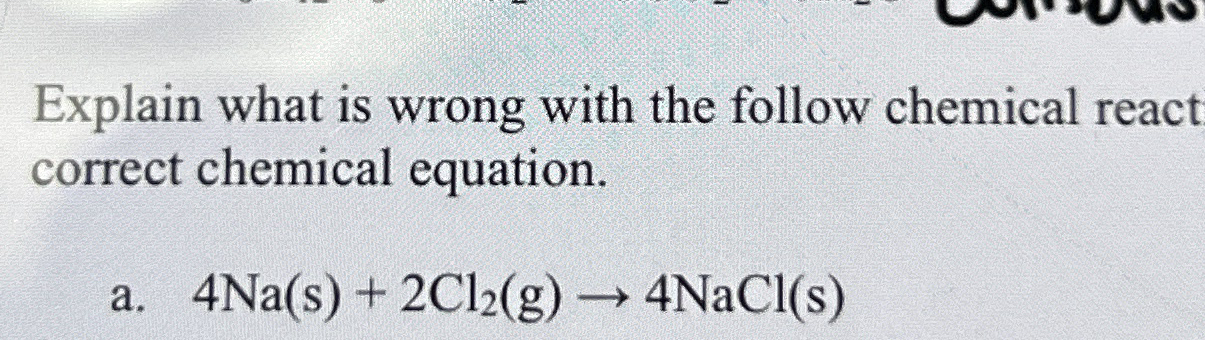 Solved Explain what is wrong with the follow chemical | Chegg.com