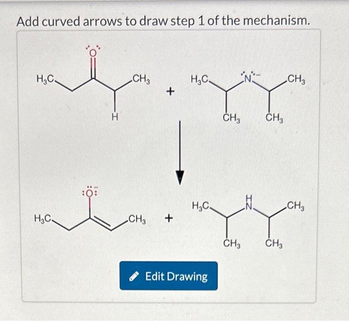 Solved Add curved arrows to draw step 1 of the mechanism. | Chegg.com
