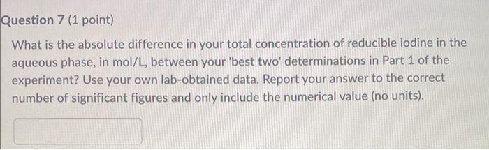 Solved What is the absolute difference in your total | Chegg.com