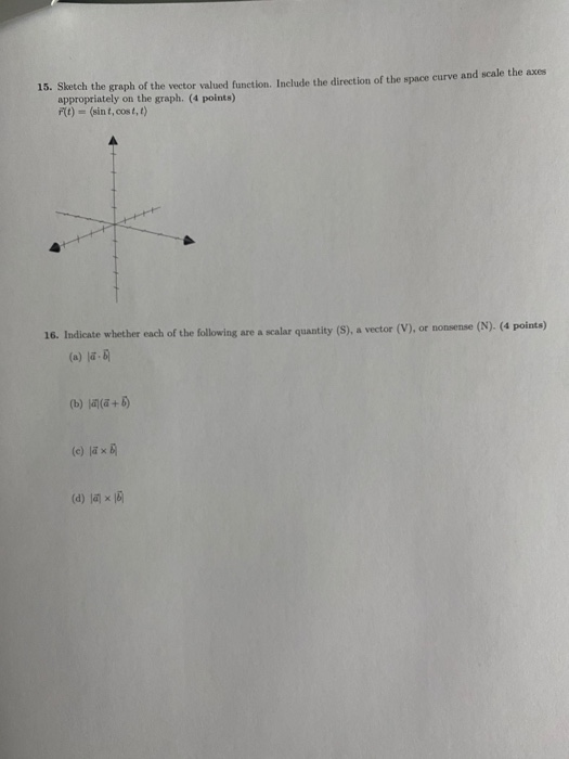 15. Sketch the graph of the vector valued function. | Chegg.com