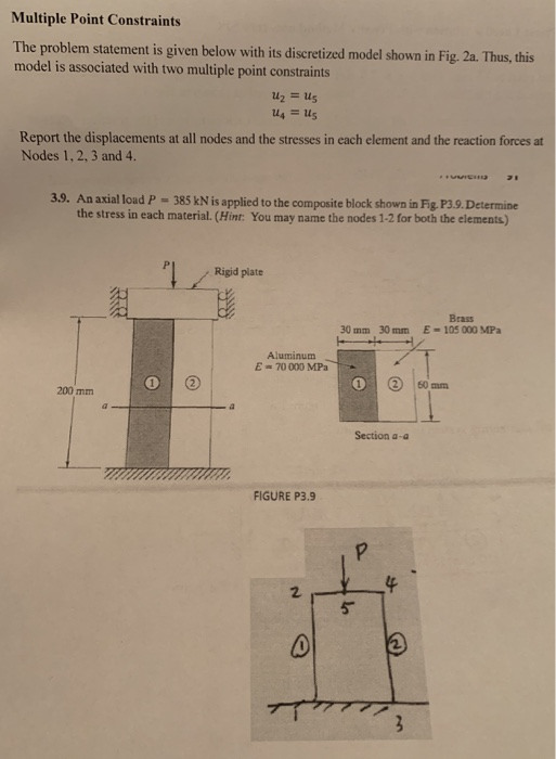 Solved Multiple Point Constraints The problem statement is | Chegg.com