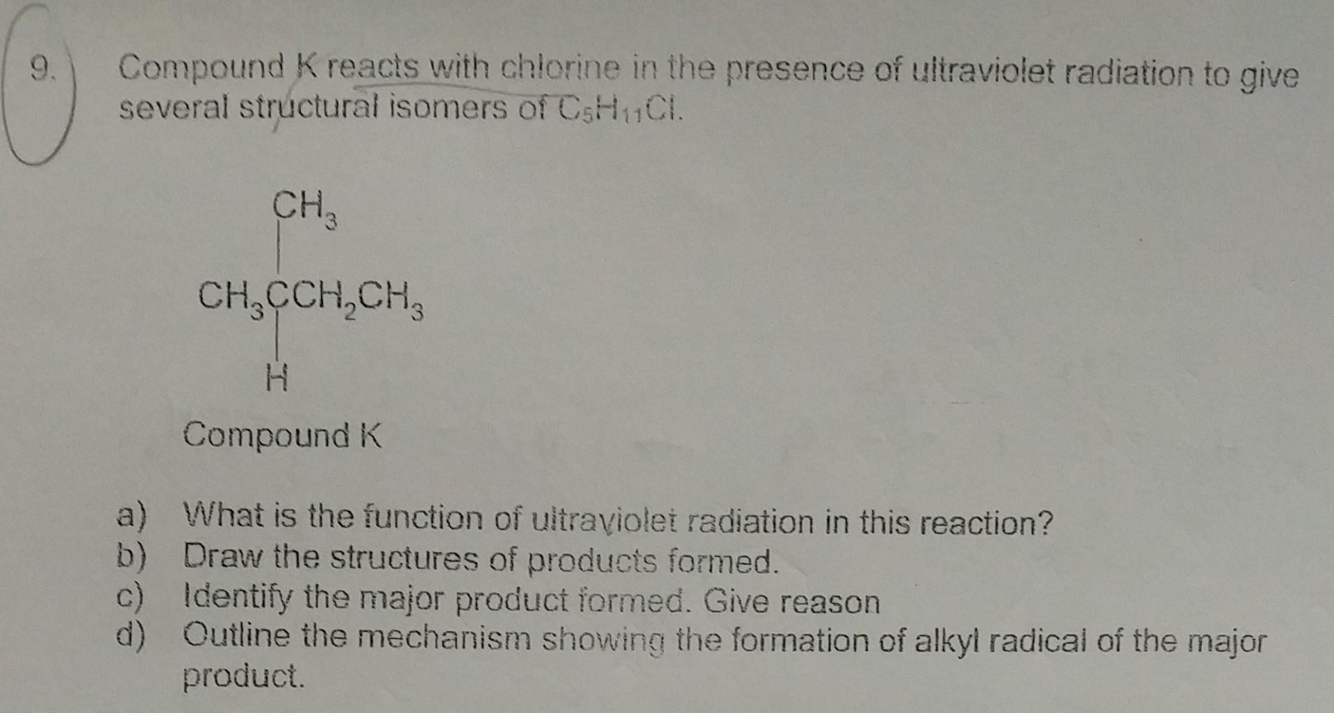 Solved The mechanism for the reaction of cyclohexane with | Chegg.com