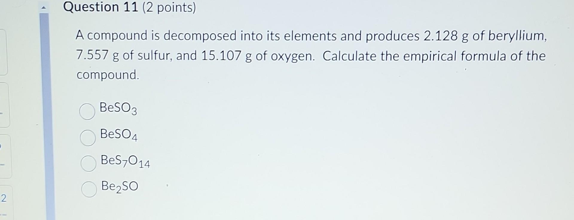 Solved A compound is decomposed into its elements and | Chegg.com
