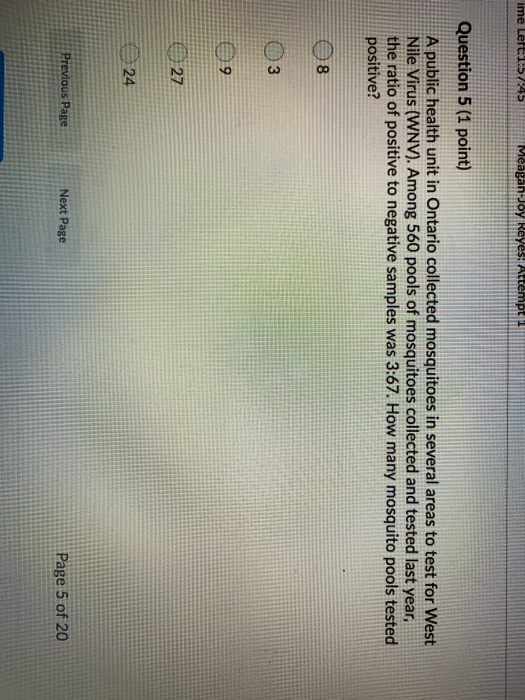 Solved ime Left:1.57245 Meagan-Joy Reyes: Atempt 1 Question | Chegg.com