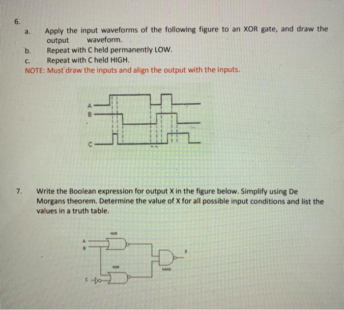 Solved 6. a. Apply the input waveforms of the following | Chegg.com
