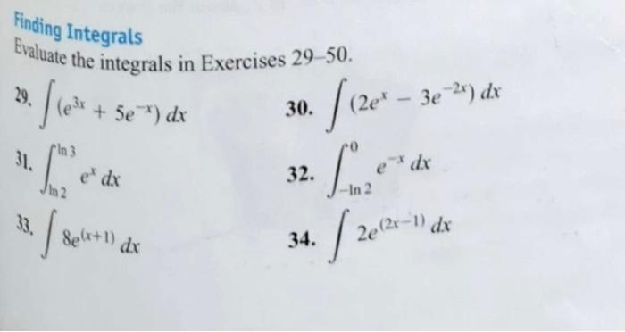 Solved Finding Integrals Evaluate the integrals in Exercises | Chegg.com