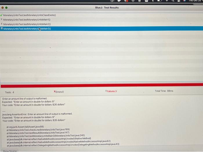 Solved Write a program in the class MonetaryUnits that | Chegg.com