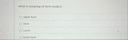 Solved what is meaning of term lumb/oupper | Chegg.com