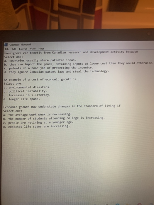 Solved Untitled - Notepad File Edit Format View Help | Chegg.com