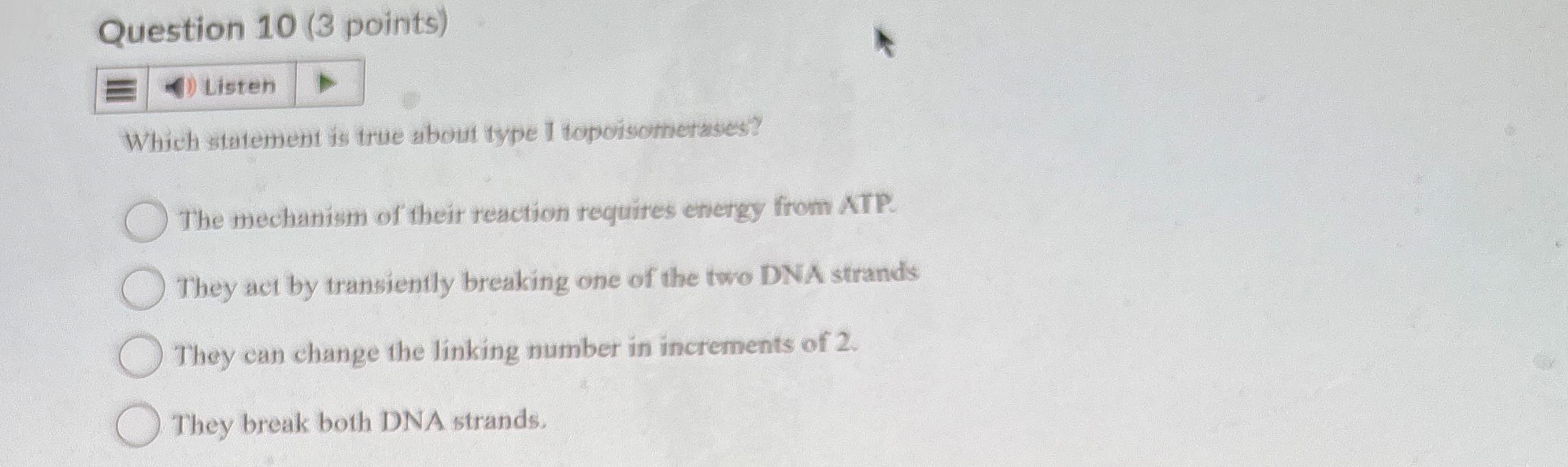 Solved Question 10 (3 ﻿points)ListenWhich statement is true | Chegg.com