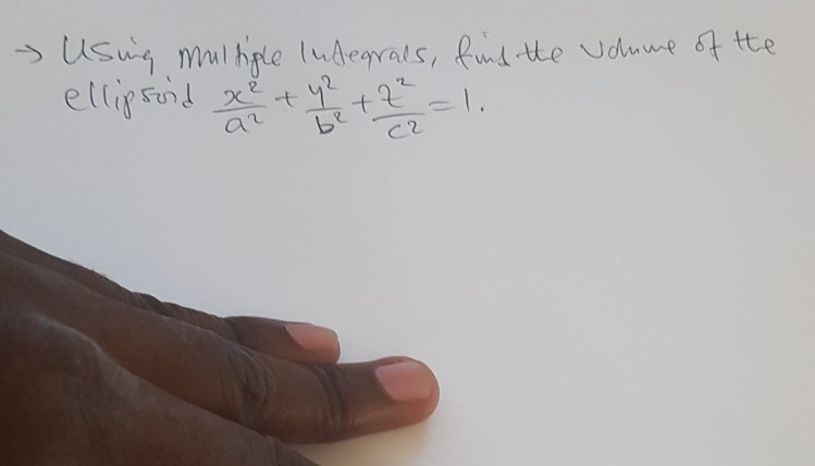 Solved > Using multiple integrals, find the volume of the | Chegg.com