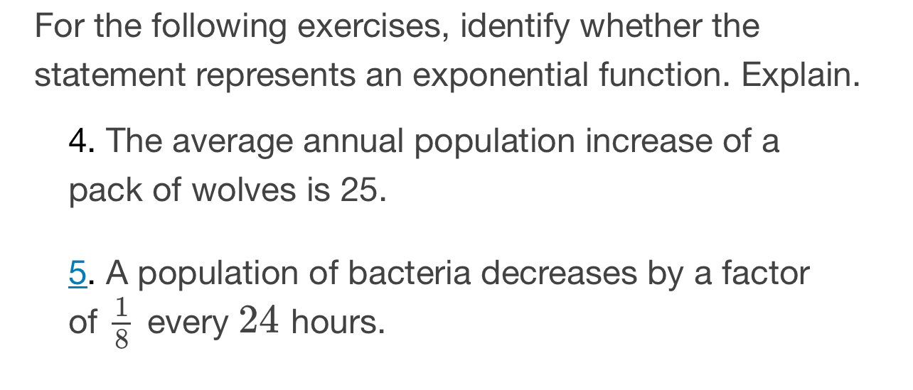Solved For The Following Exercises Identify Whether The