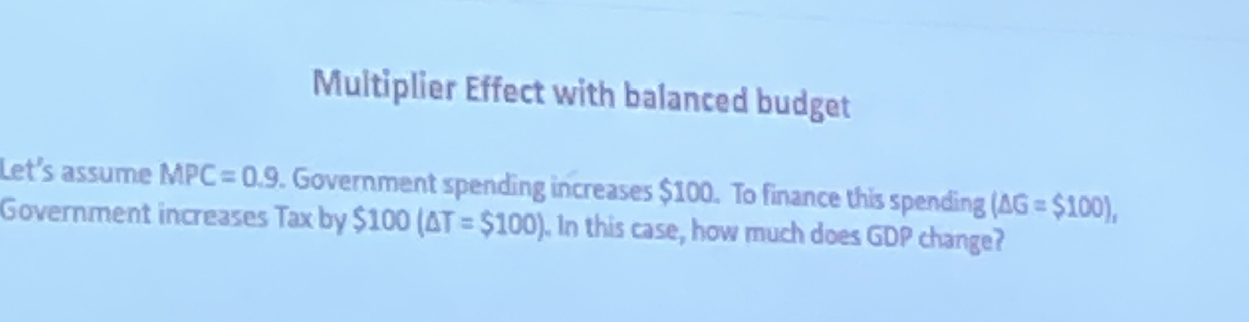 Solved by an EXPERT Multiplier Effect with balanced budgetLet's assume | Chegg.com