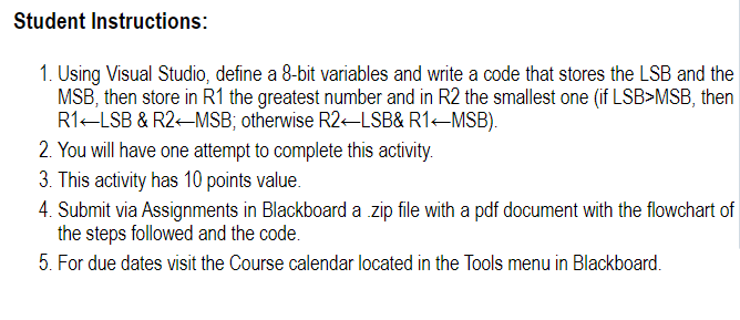 USING ASSEMBLY LANGUAGE Student Instructions:Using | Chegg.com