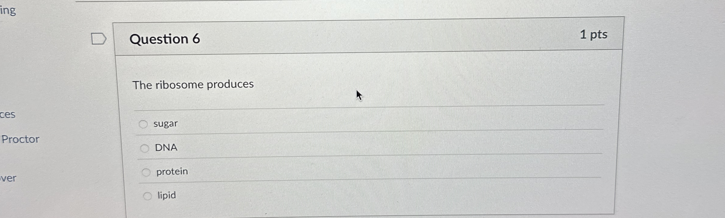 Solved Question 61 ﻿ptsThe ribosome | Chegg.com