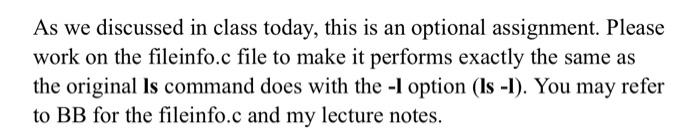 As we discussed in class today, this is an optional | Chegg.com