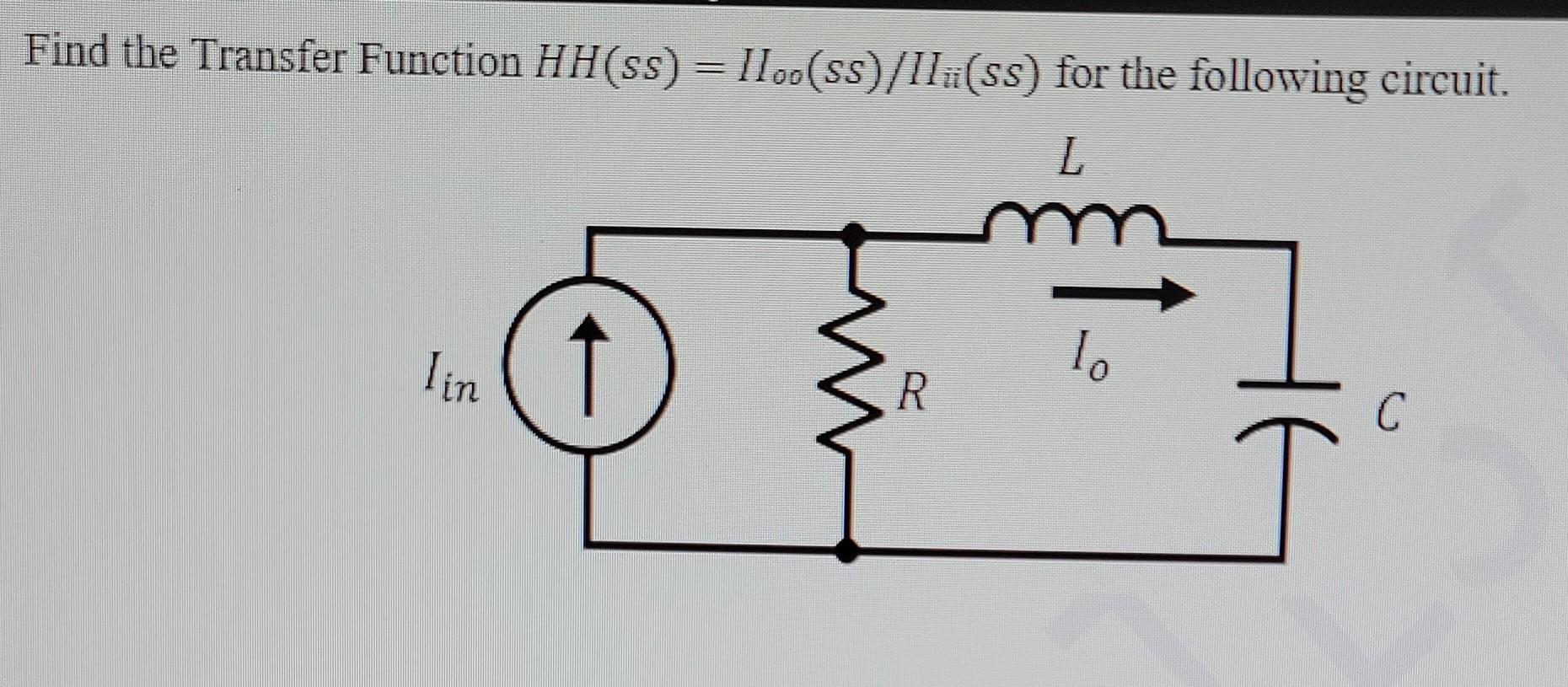 Solved Find the Transfer Function HH(ss) = 1100(ss)/11.(ss) | Chegg.com