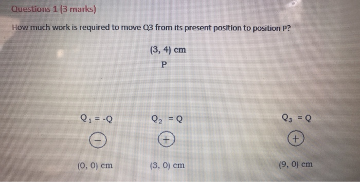 Solved Questions 1 (3 marks) How much work is required to | Chegg.com