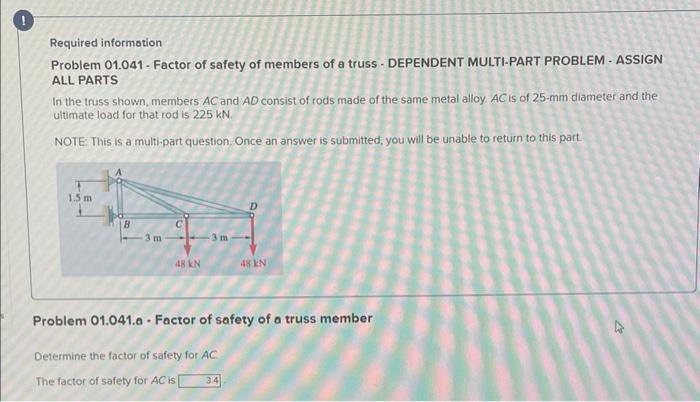 Solved Required information Problem 01.041 - Factor of | Chegg.com