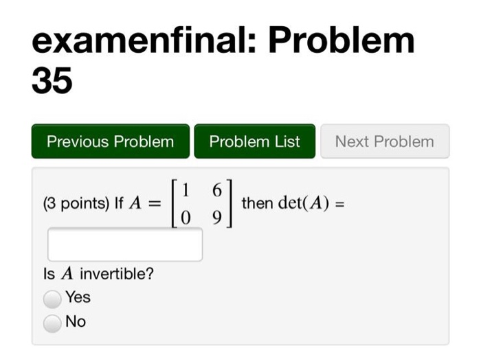 Solved examenfinal: Problem 35 Previous Problem Problem List | Chegg.com