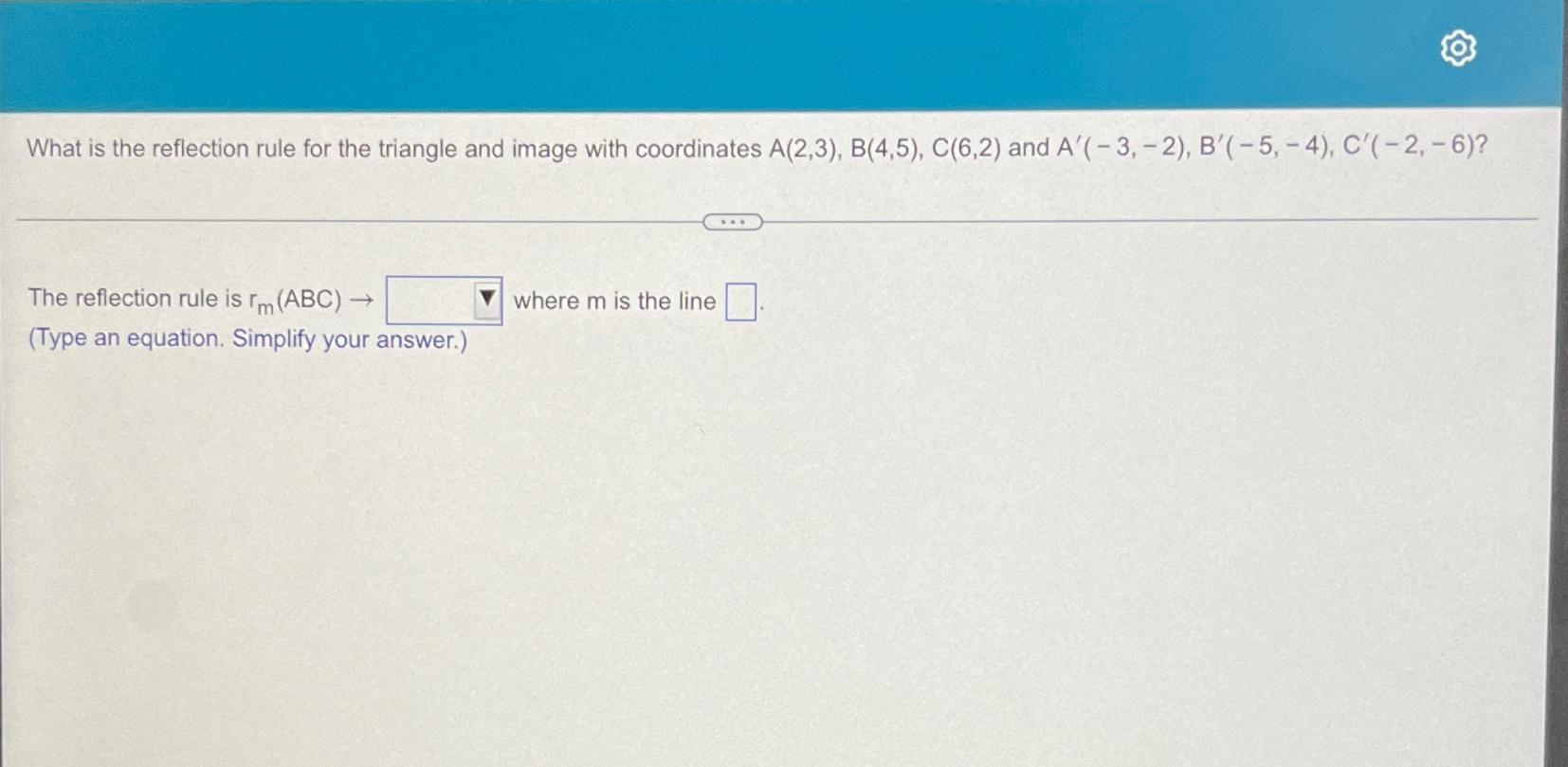 Solved What is the reflection rule for the triangle and | Chegg.com