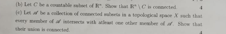 Solved (b) ﻿Let C ﻿be a countable subset of Rn. ﻿Show that | Chegg.com