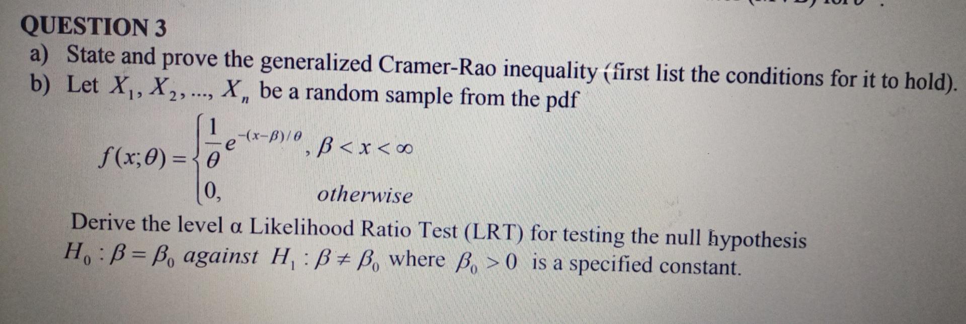 Solved 1 > QUESTION 3 a) State and prove the generalized | Chegg.com