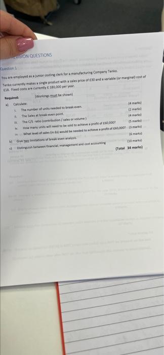 Solved VISION QUESTIONS Destion You loved as a junior | Chegg.com