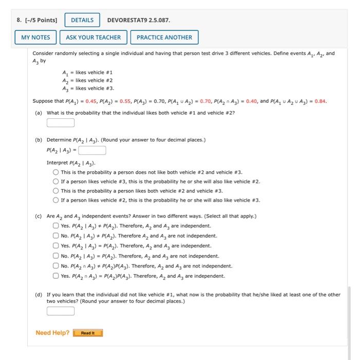 Solved Consider randomly selecting a single individual and | Chegg.com