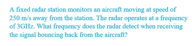 Solved A fixed radar station monitors an aircraft moving at | Chegg.com