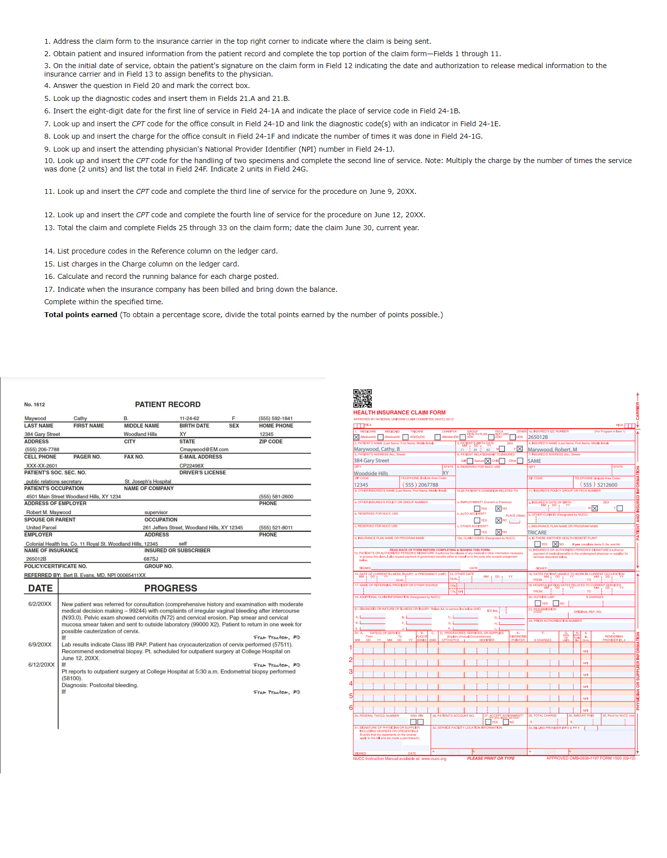 Solved Please show me how to correctly fill this out, using | Chegg.com