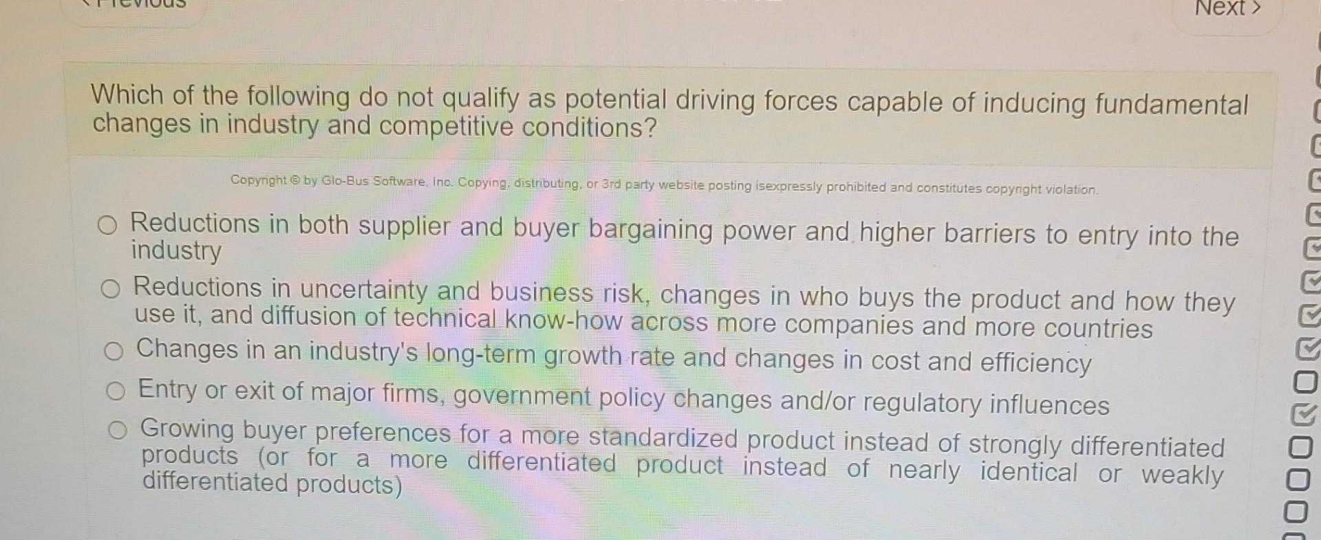 Solved Which of the following do not qualify as potential | Chegg.com