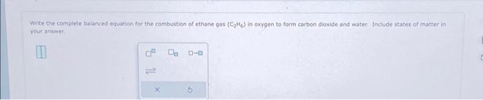 Solved Write the complete balanced equation for the | Chegg.com